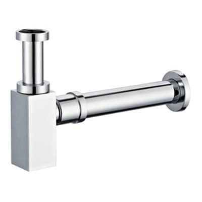 Chrome Color Square Brass Bottom Trap for basin - Jerry Kitchen & Bath Ltd
