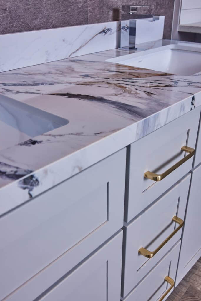 Premium Light Grey Freestanding Vanity 1500mm - Solid Wood - Jerry ...