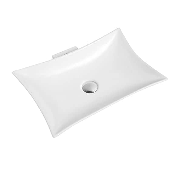 Premium White Square Countertop Basin - Ceramic-232 - Jerry Kitchen ...