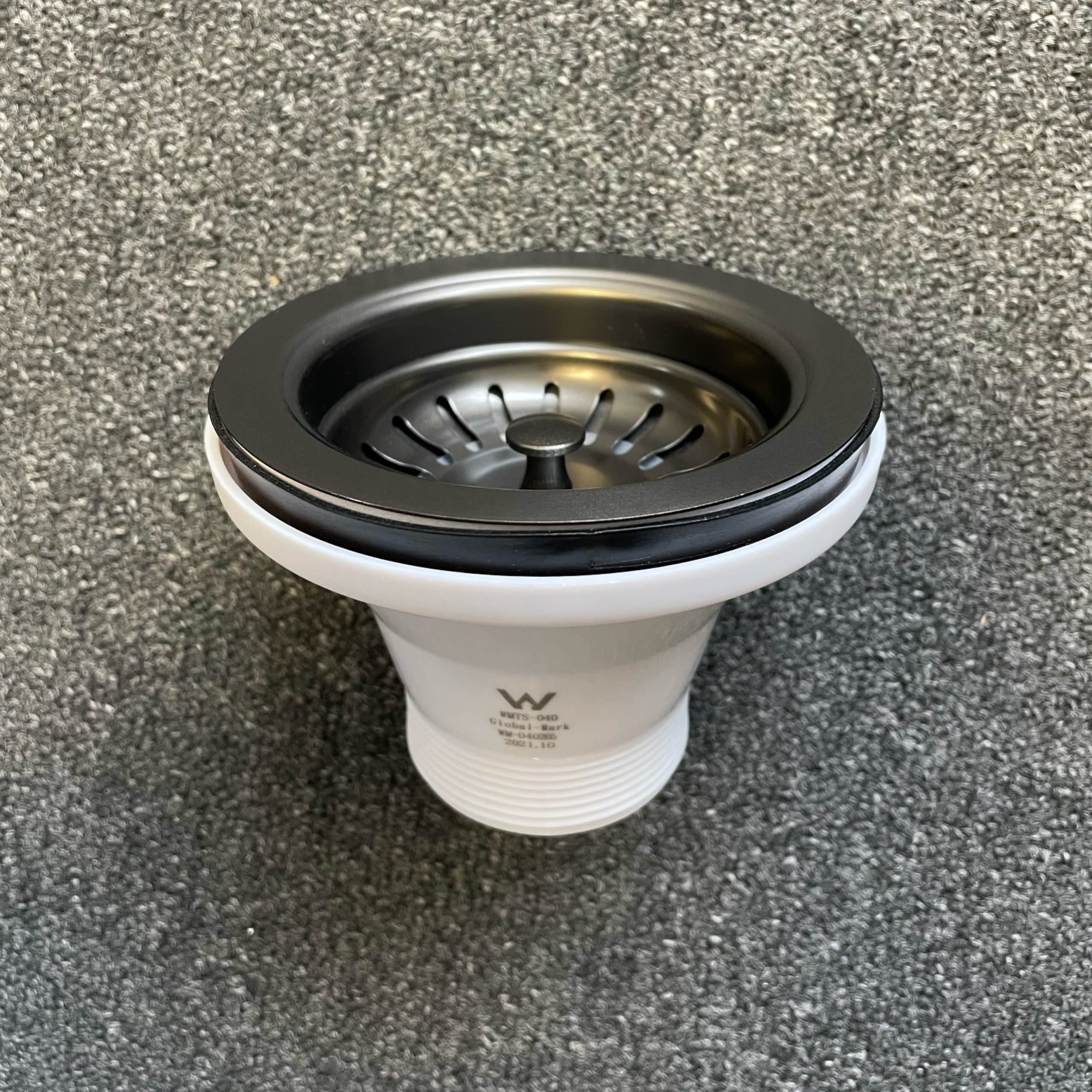 Sink Basket Waste 90x50mm Matte Black A60B - Jerry Kitchen & Bath Ltd