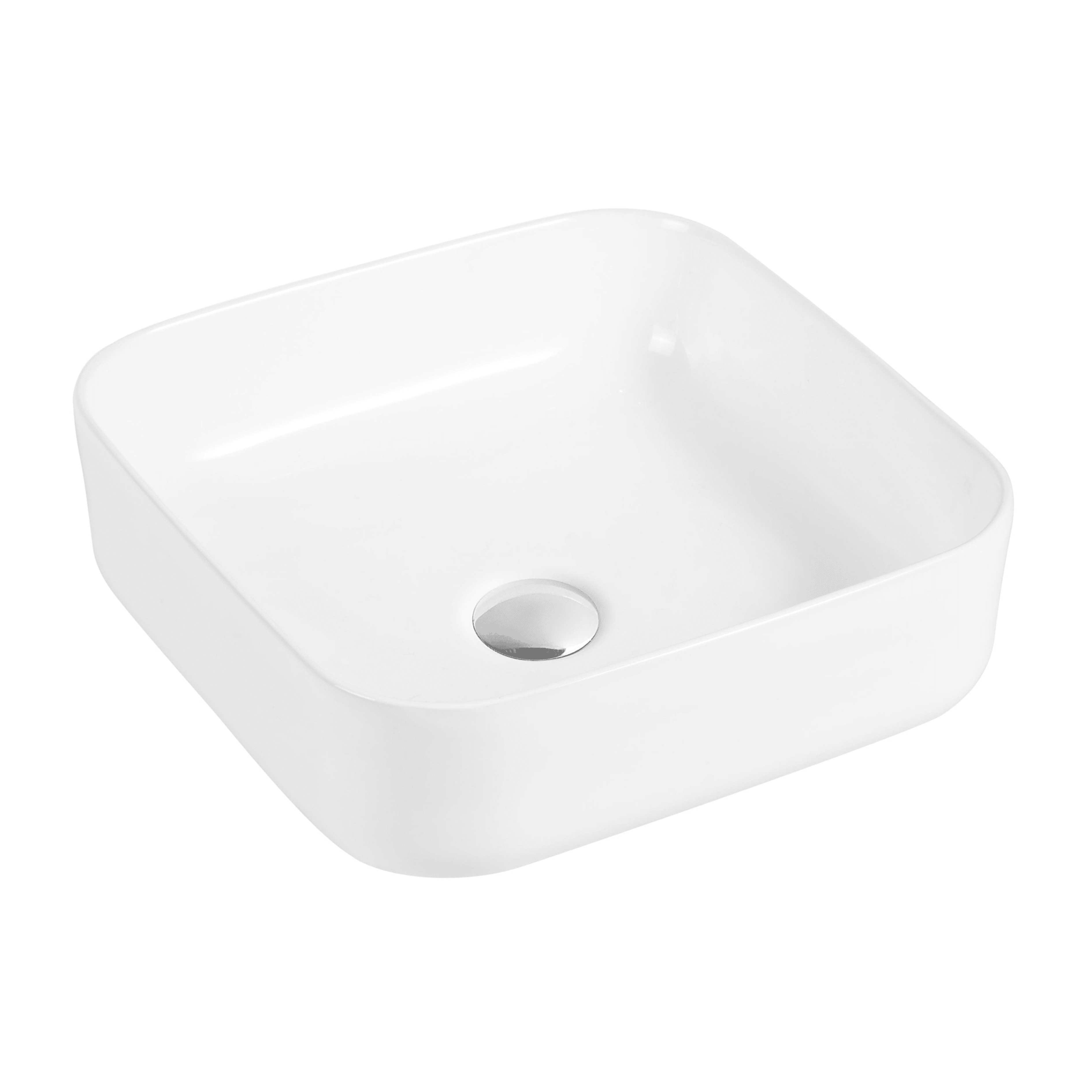 White Square Countertop Basin 390*390*140mm - Ceramic - T-26 - Jerry ...