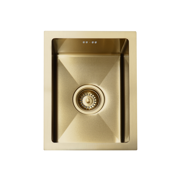 Luxury Single Bowl Kitchen Sink 300x400mm - Gold - JSG1215 - Jerry ...