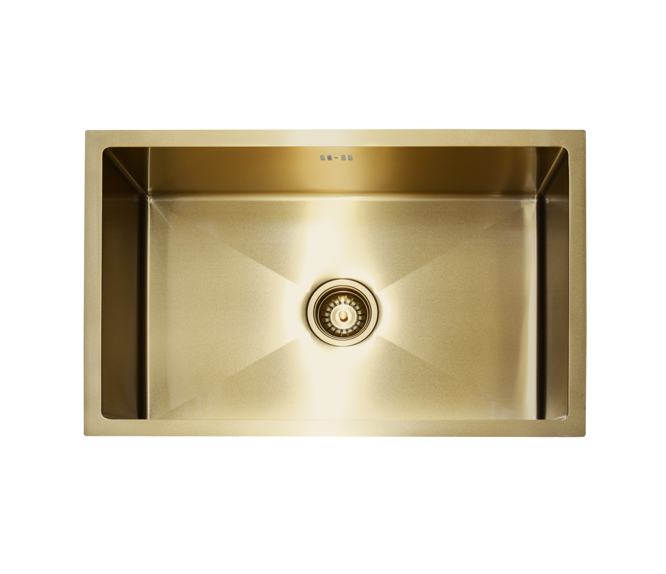 Luxury Single Bowl Kitchen Sink 700 x 450 mm - Gold - JSG2818 - Jerry ...