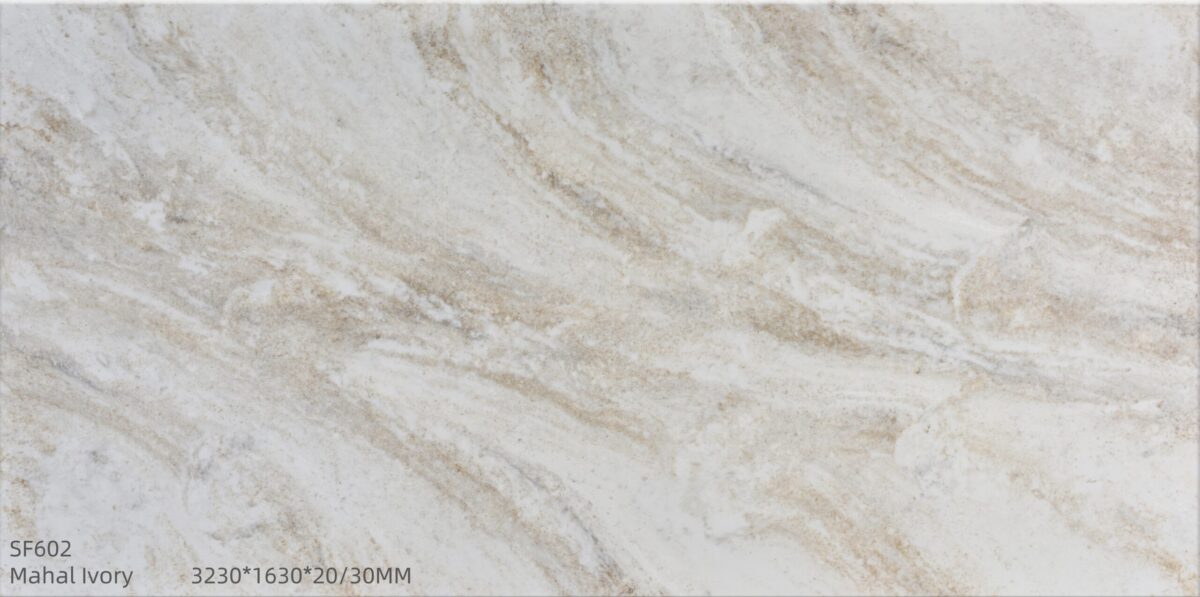 Silica-Free Engineered Stone Mahal Ivory SF602 - Jerry Kitchen & Bath Ltd