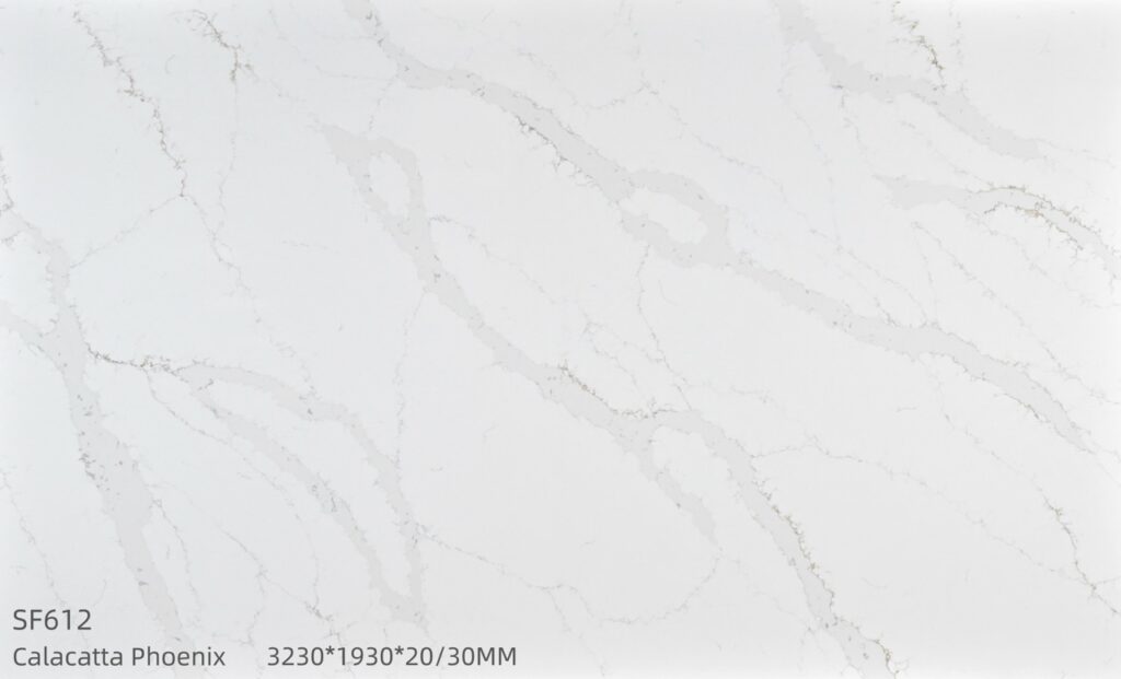 Silica-Free Engineered Stone Calacatta Phoenix SF612 - Jerry Kitchen ...