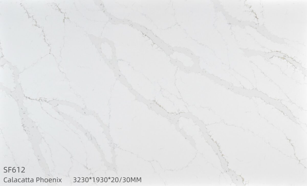 Silica-Free Engineered Stone Calacatta Phoenix SF612 - Jerry Kitchen ...
