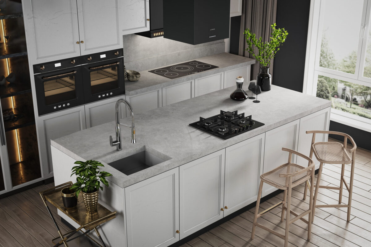 H6377 Metal Silver Benchtop - Jerry Kitchen & Bath Ltd